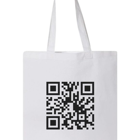 Bags | Qr Code Design Tote Bag | Poshmark